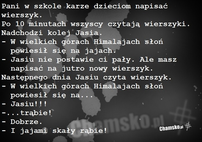 Wierszyk - chamsko.pl